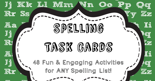 Spelling Task Cards & a $25 Target Gift Card Giveaway!! | TheHappyTeacher