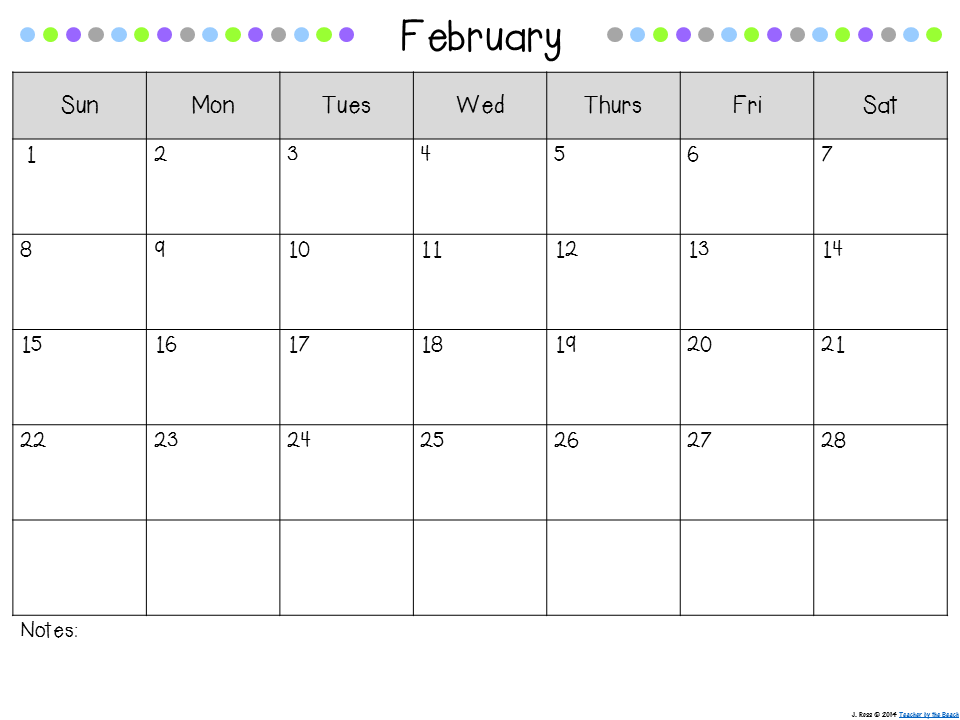 Getting Ready for February! {freebies} - Teacher by the Beach