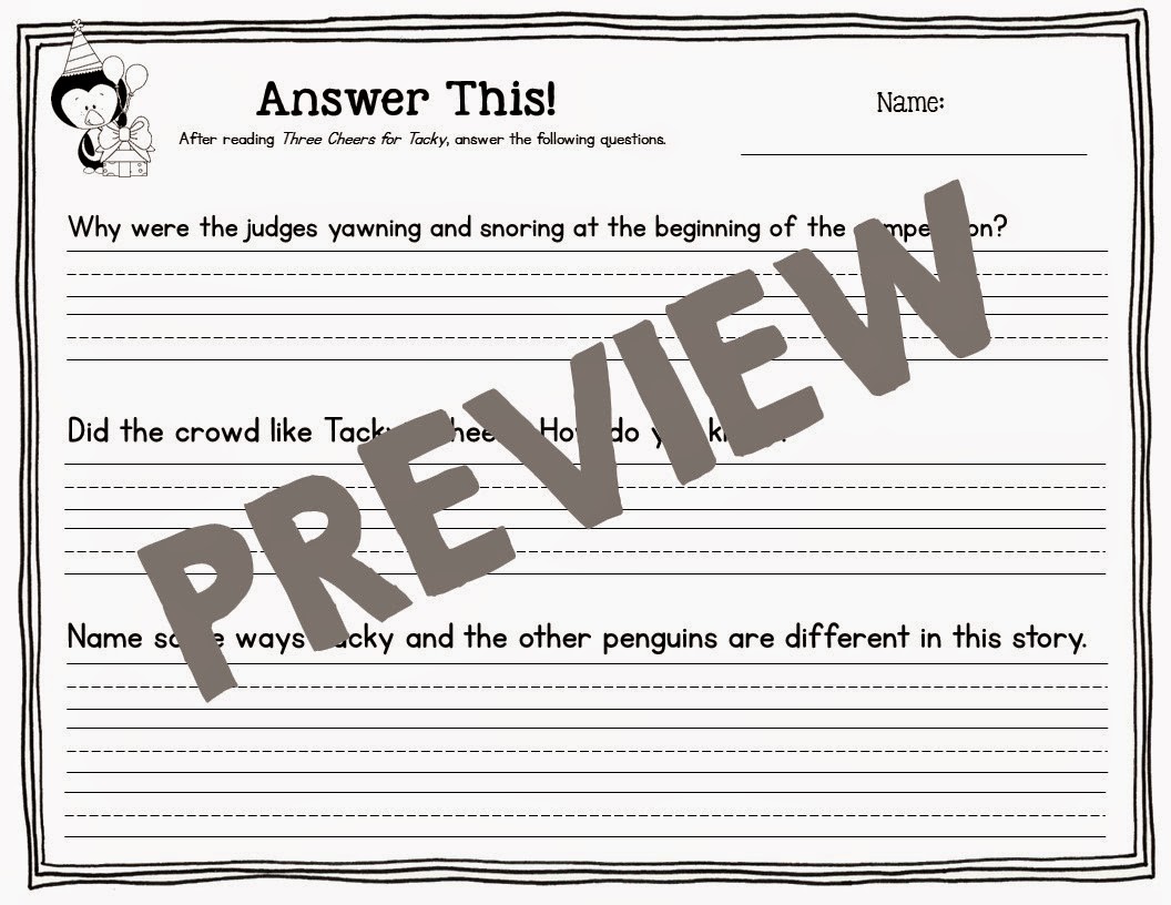 Tacky the Penguin Activities - Susan Jones Teaching