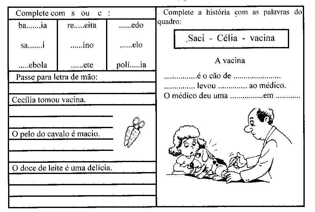 BLOG PROFESSOR ZEZINHO: ATIVIDADES COM CE - CI - DIVERSAS ATIVIDADES ...