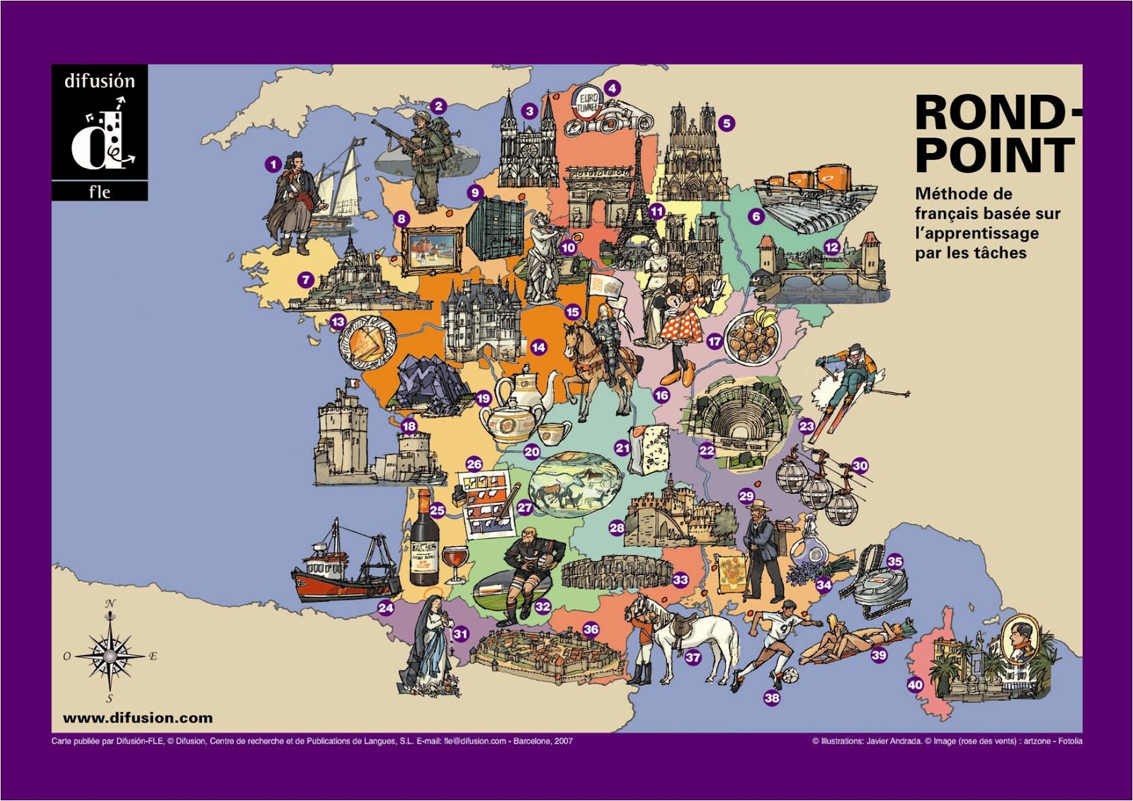 Infos sur » carte de france avec les monuments » Vacances - Arts ...