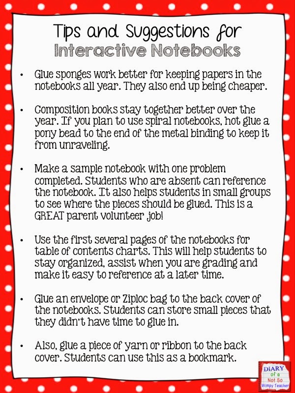 Tips and Tools for Interactive Notebooks with a FREEBIE! - Not So Wimpy ...