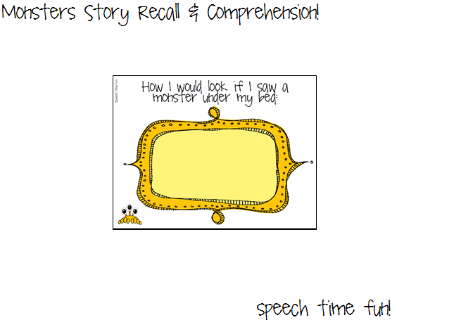 Monsters Story Recall & Comprehension - Speech Time Fun: Speech and ...