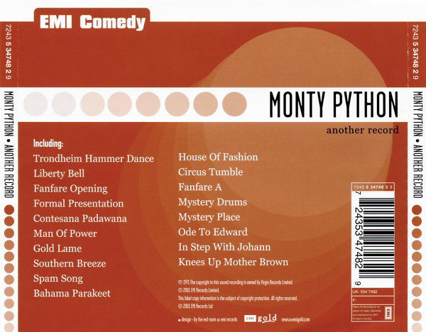 Vintage Stand-up Comedy: Monty Python - Another Monty Python Record 1971