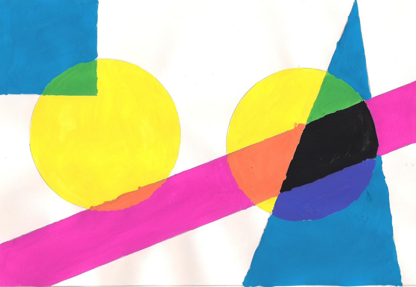 Composición con figuras geométricas para colorear - Imagui