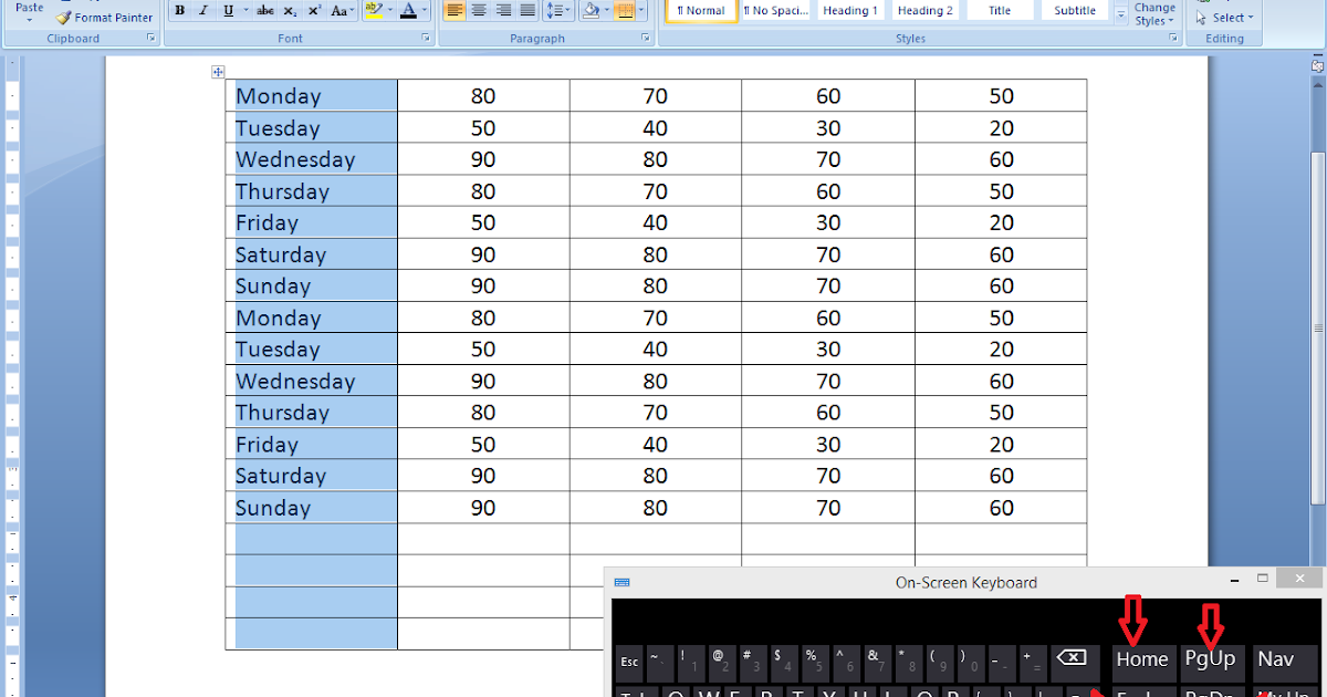Learn New Things Shortcut Key For Selecting Entire Column Rows In MS learn-new-things-shortcut-key-for-selecting-entire-column-rows-in-ms