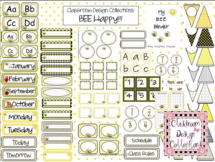 ESY & Free Yellow Polka Dot Word Wall