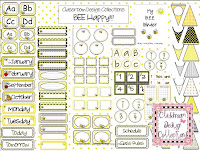 ESY & Free Yellow Polka Dot Word Wall