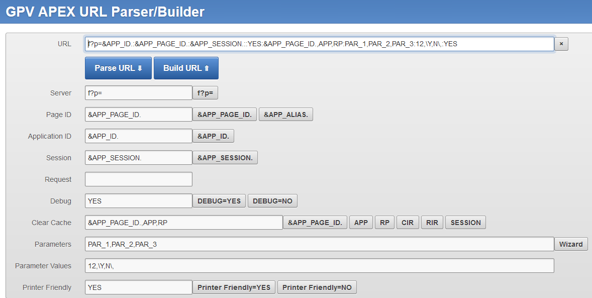 Secrets of Oracle APEX Iineractive Reports: APEX URL Parser/Builder Secrets of Oracle APEX Iineractive Reports: APEX URL Parser/Builder