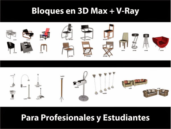 3D Max + V-Ray - CURSOS - RENDERS Y MAS: BLOQUES AUTODESK 3D MAX + V-RAY