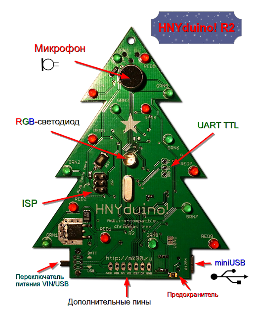 Arduino, MK-90 и другие: Используем HNYDuino R2
