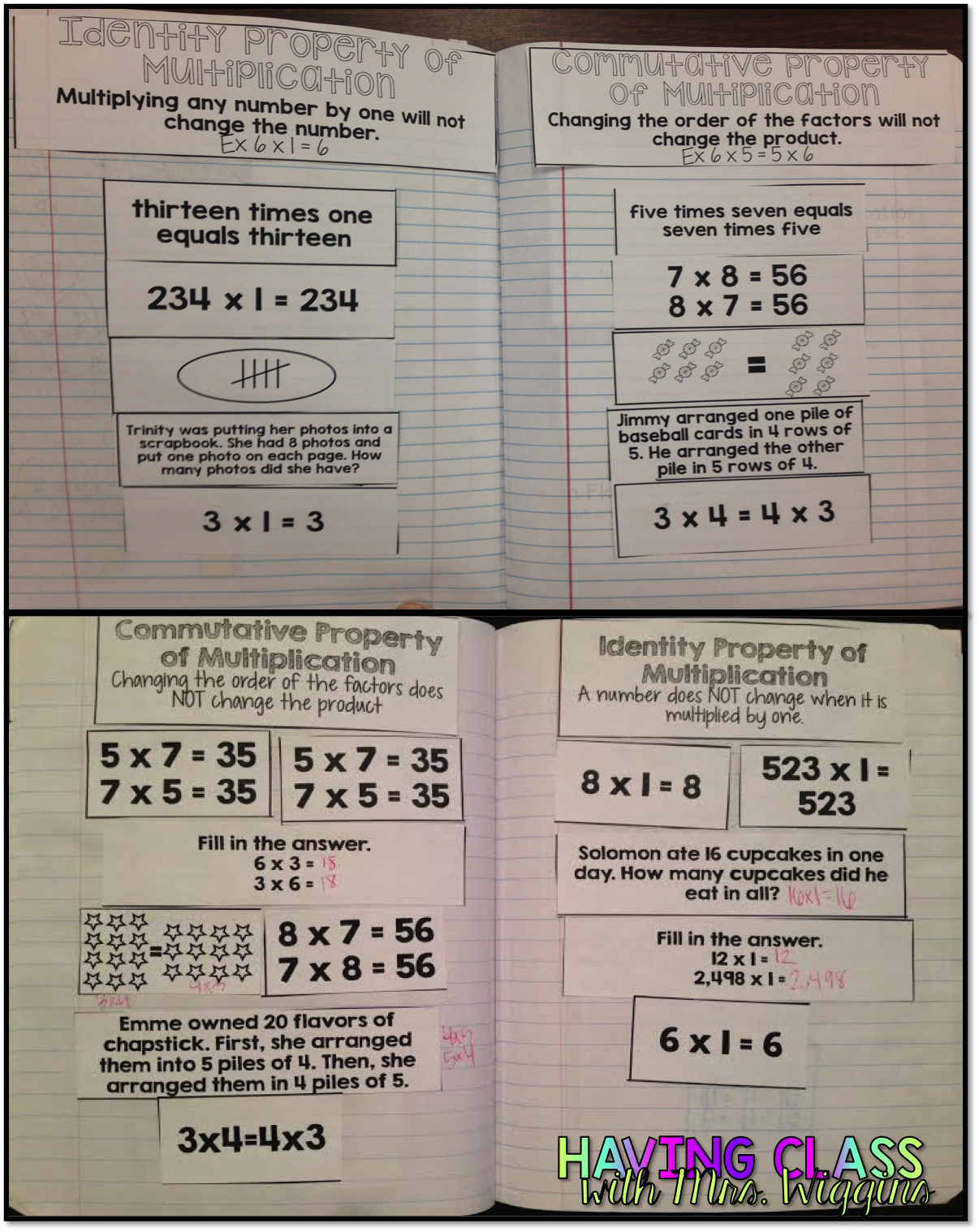 Multiplication Interactive Notebooks - Adrienne Teaches