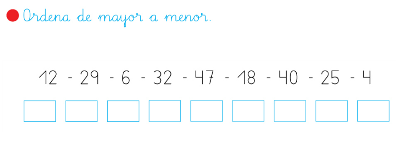 Farmingdale College: Ordenamos de MAYOR a MENOR