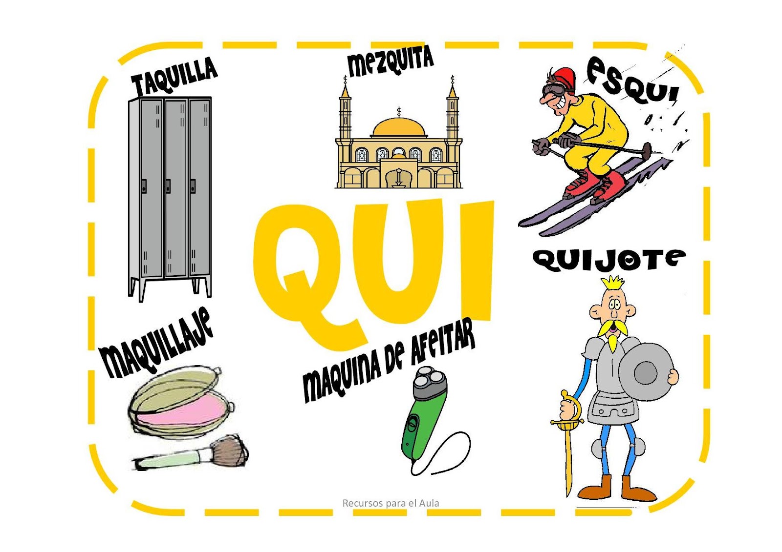 Cosicas para el cole: Palabras con ca, co, cu, que, qui Cosicas para el cole: Palabras con ca, co, cu, que, qui