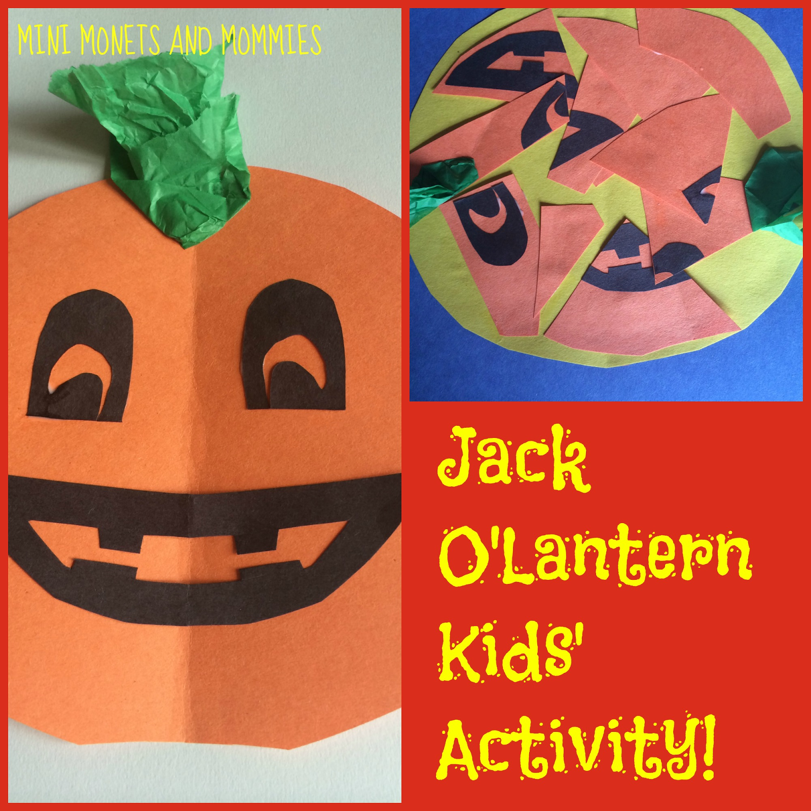 Mini Monets and Mommies: Picasso Pumpkin Kids' Fall Art Collage
