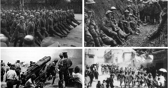 HISTORIA MODERNA Y CONTEMPORÁNEA DE EUROPA Y EL MEDITERRÁNEO.: BANDOS DE LA PRIMERA GUERRA MUNDIAL