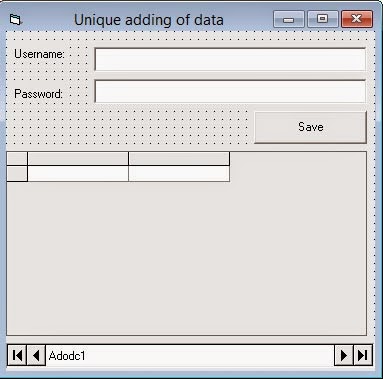 Adding unique data using ADODC in vb6 - code4dev