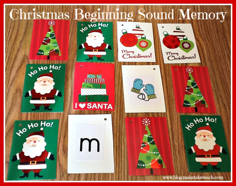 Holiday Beginning Sound Memory - Classroom Freebies