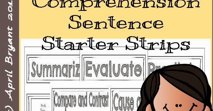 The Best of Teacher Entrepreneurs: Comprehension Sentence Starter Strips