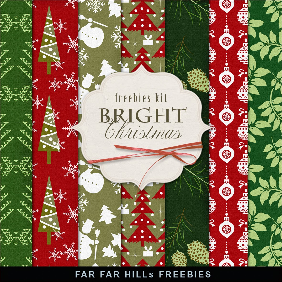 New Freebies Kit of Winter Backgrounds - Bright Christmas:Far Far Hill ...