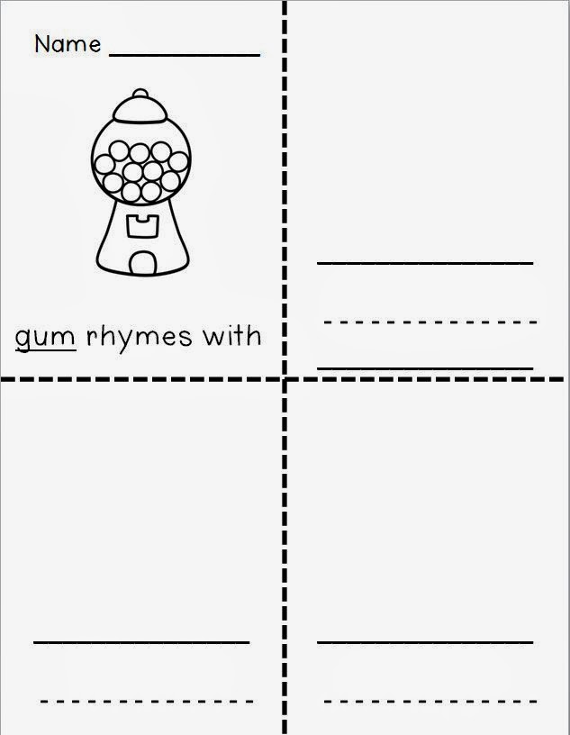 Rhyme Time Freebie! - Classroom Freebies