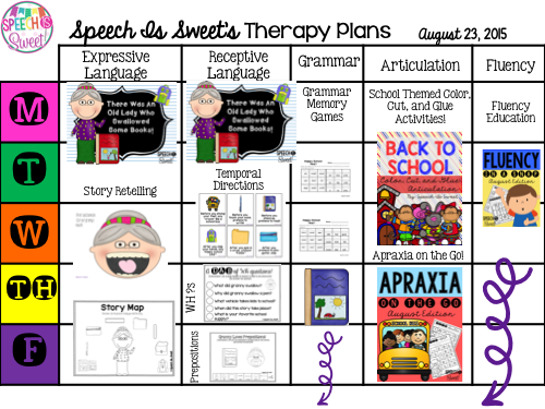 Back To School Lesson Plans - Speech is Sweet