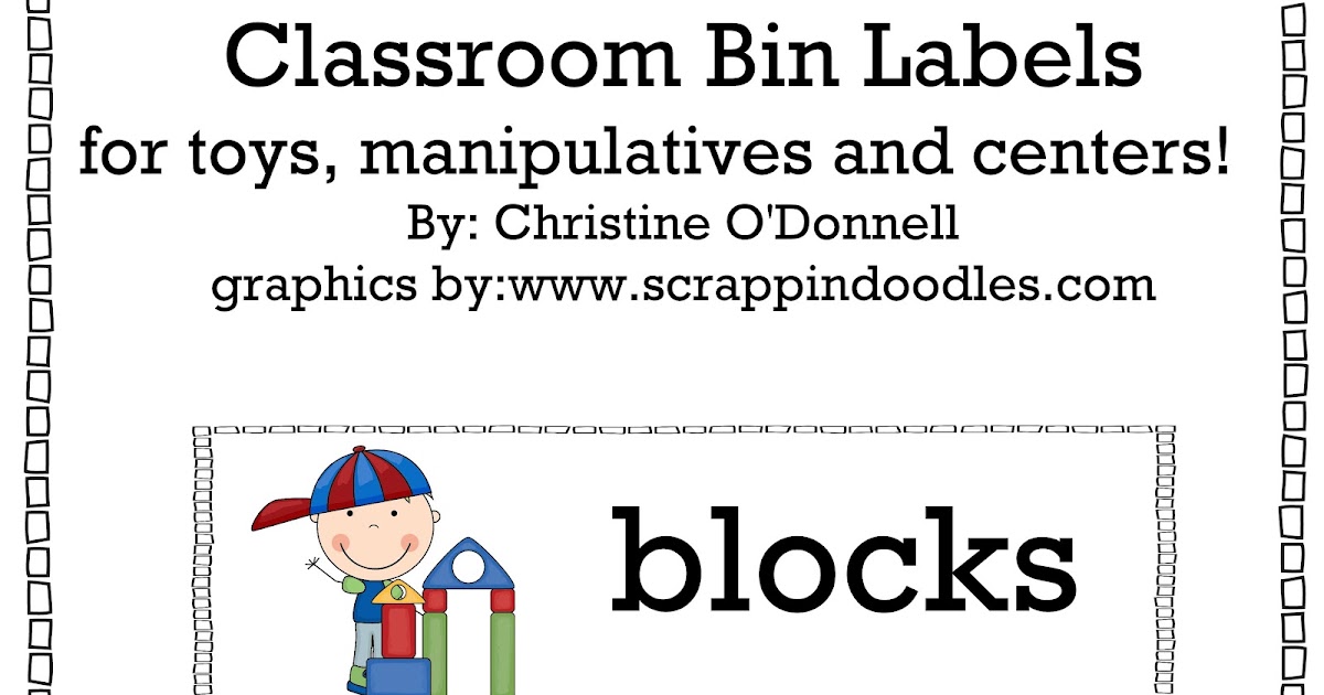 Free classroom bin labels!