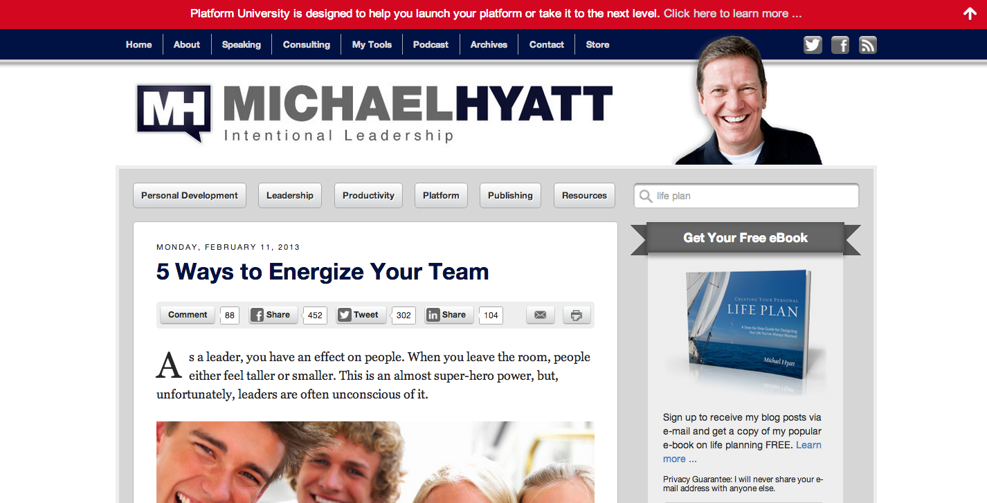 Essential Books for Authors: Platform by Michael Hyatt