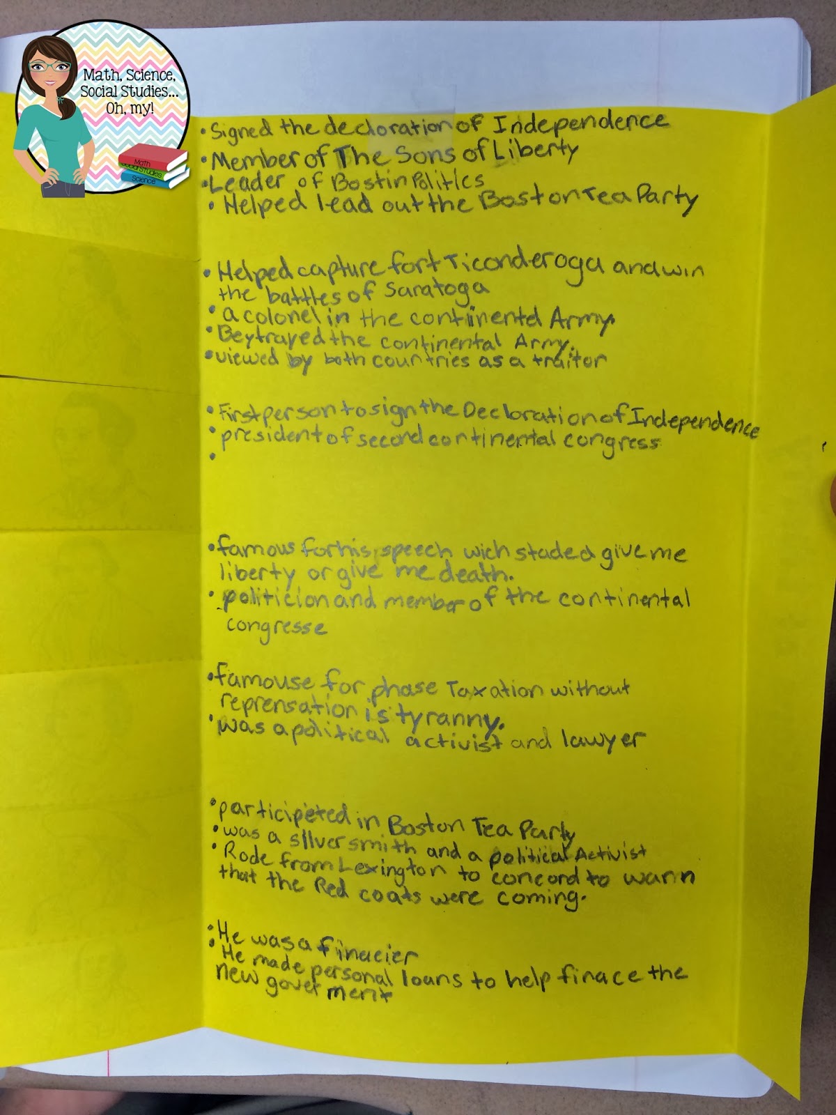 Foldable Friday: Sons of Liberty | Technically Speaking with Amy