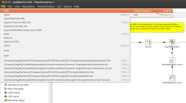 Open design and architecture: Creating the Time Dimension table in Pentaho Data Integration (Kettle)