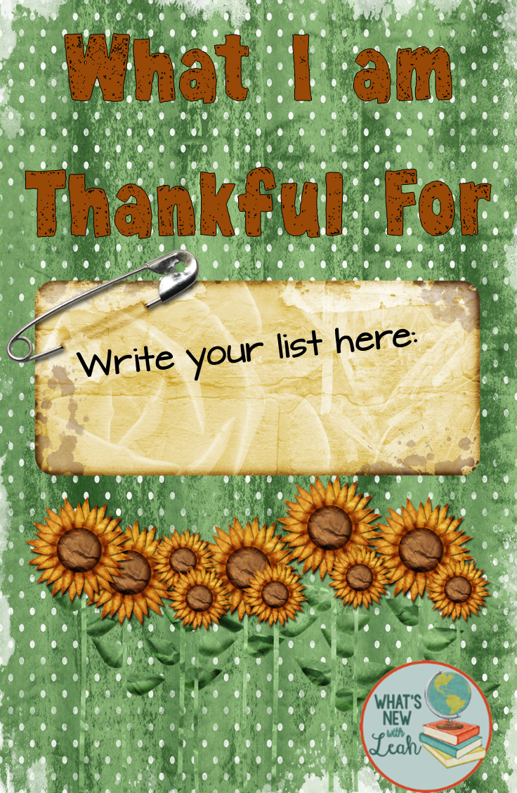 What I Am Thankful For - Leah Cleary