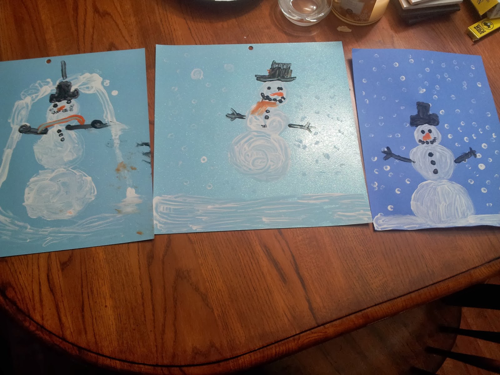 Working Mom Wonders: Q-tip Snowman Art