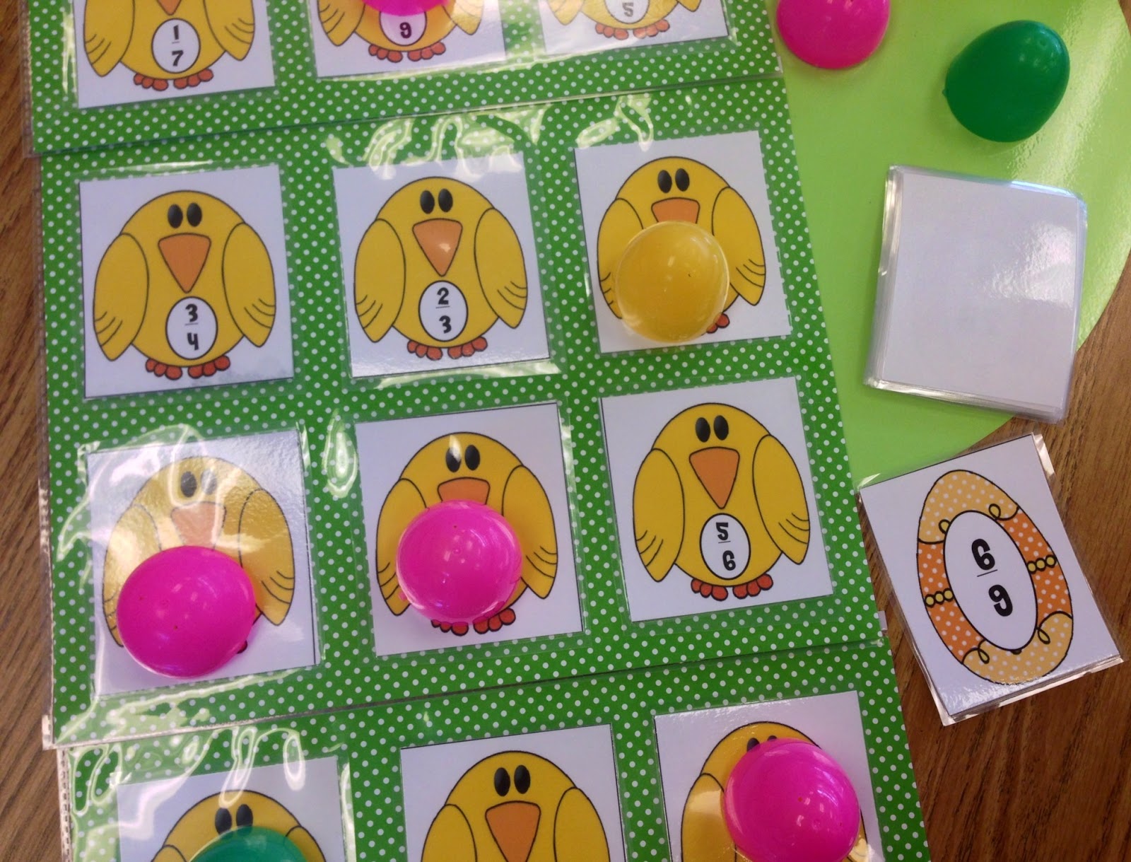 Working on Math Games..."Egg-cellent Fractions, Warm and Cozy Factors ...