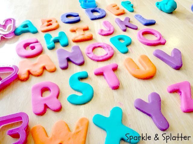 Sparkle and Splatter: Learning Letters With Play Dough