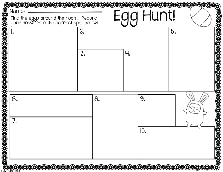 Easter Themed Math Review - Classroom Freebies