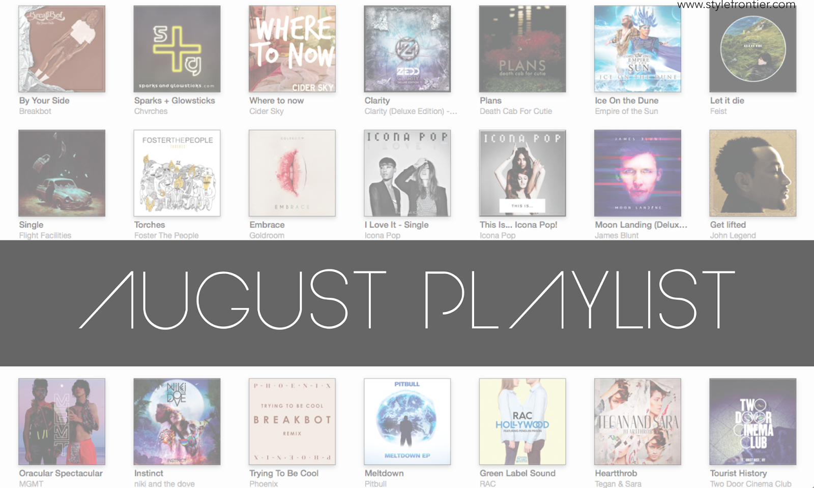 weekend: top 15 august playlist - Style Frontier
