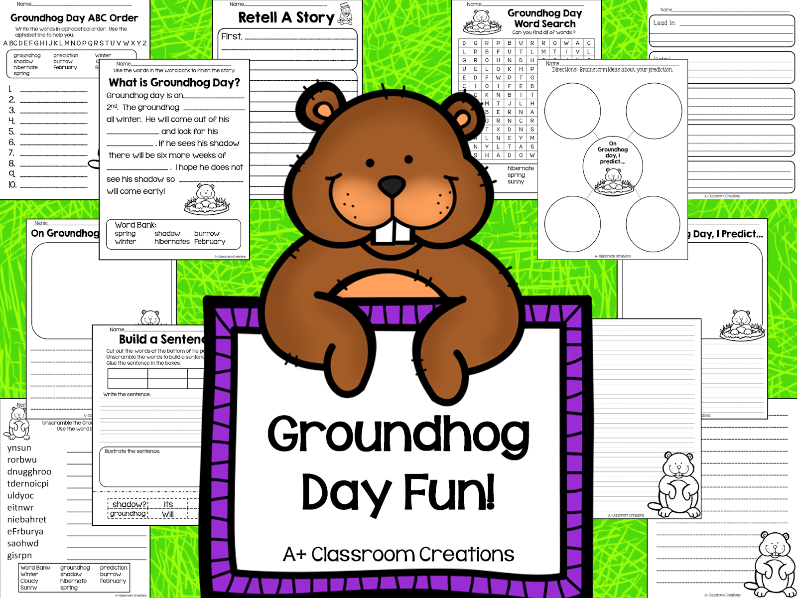 A Plus Clasroom Creations: Groundhog Day!