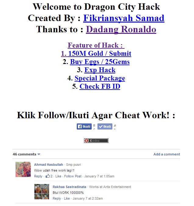 SKAK MAT BLOG ORANG PINTAR: NEW TOOL DRAGON CITY BY FIKRIANSYAH SAMAD