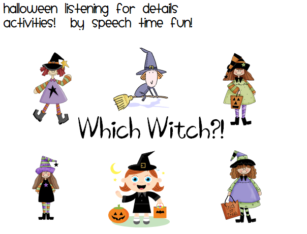 Halloween Listening for Details Activities! - Speech Time Fun: Speech ...
