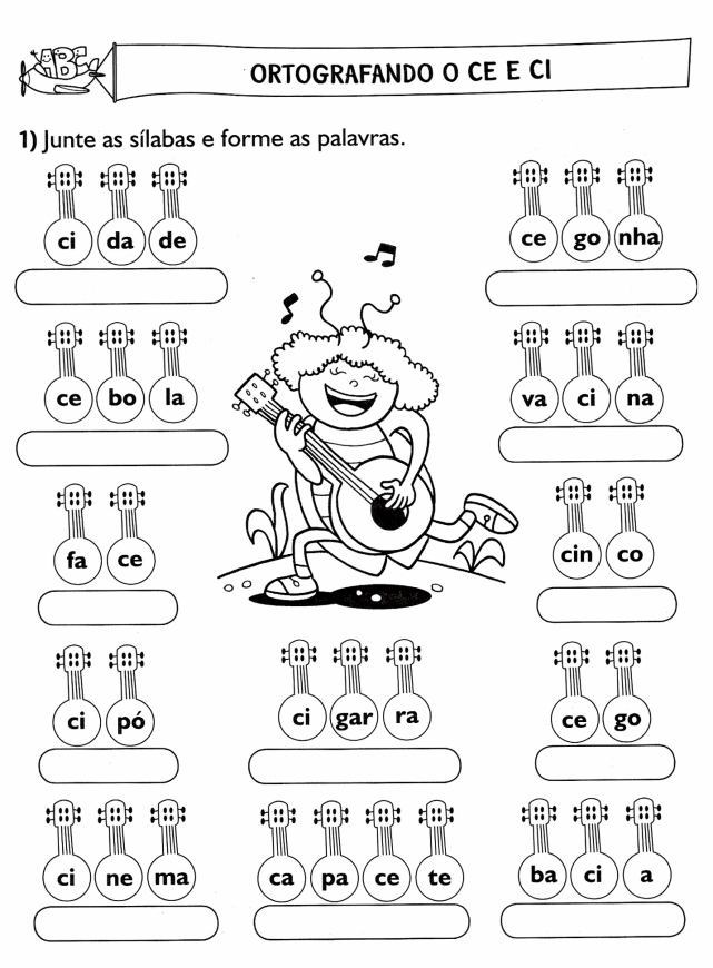 Atividades com Ce e Ci ~ Atividade para imprimir