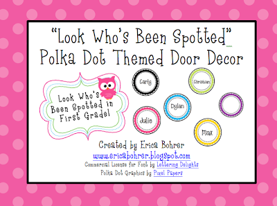 Polka Dot Classroom Labels and Signs!