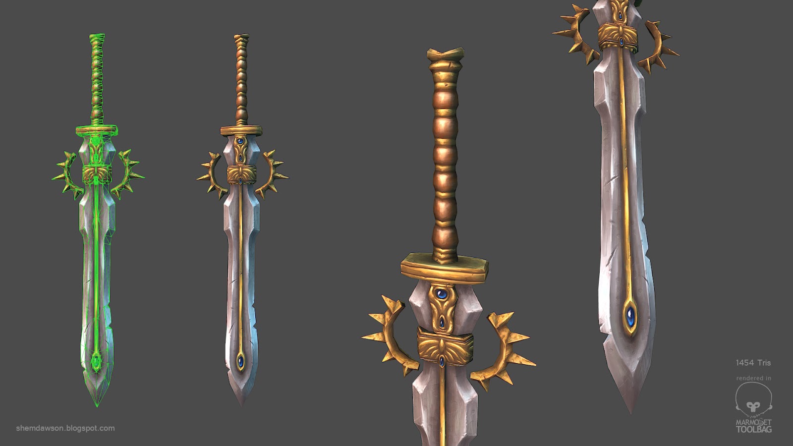 Handpainted weapons — polycount