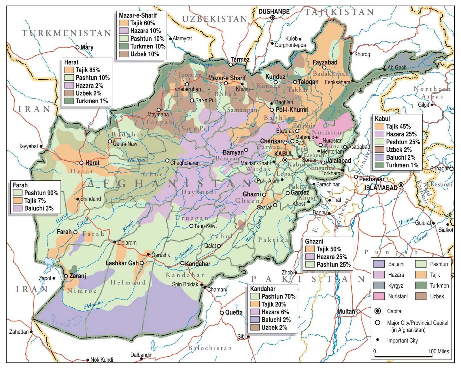 AFGHANISTAN - GEOGRAPHICAL MAPS OF AFGHANISTAN ~ Klima Naturali™