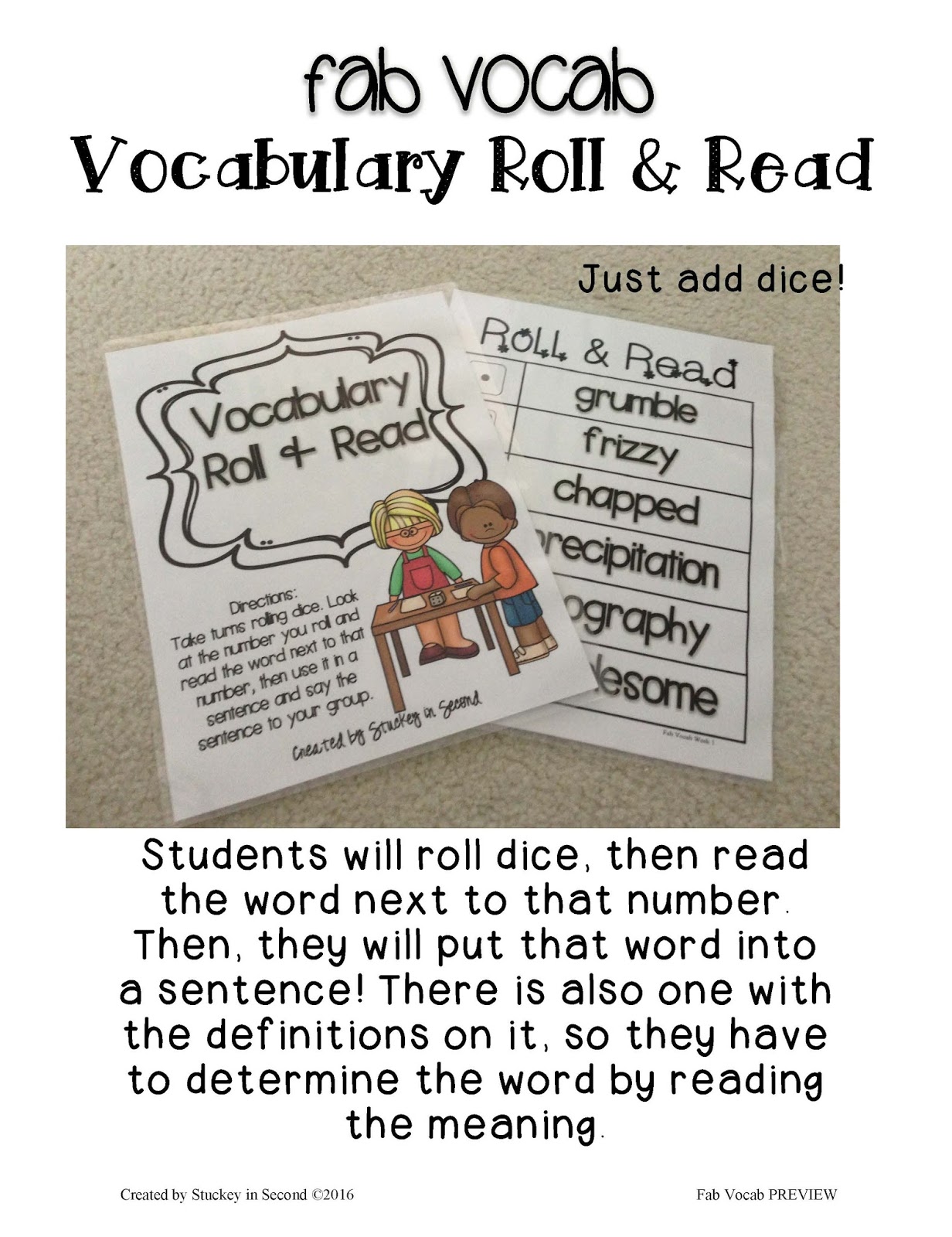 Stuckey in Second: Fab Vocab: Weekly Vocabulary Units