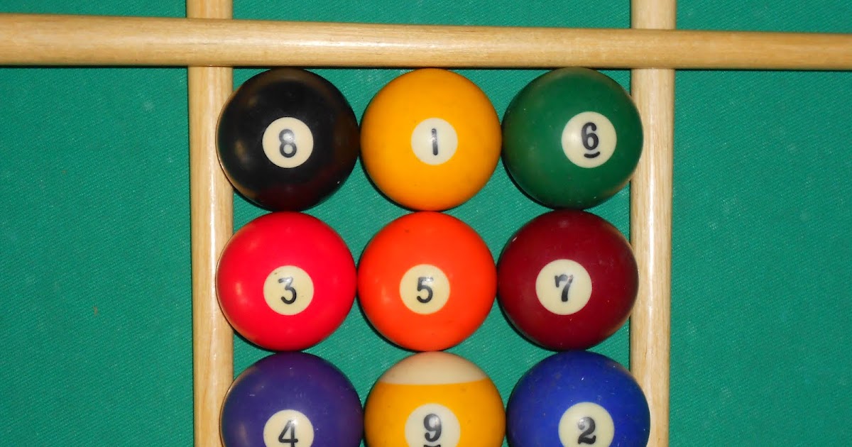 Math Art Magic Square 3x3 Using Pool Balls math-art-magic-square-3x3-using-pool-balls