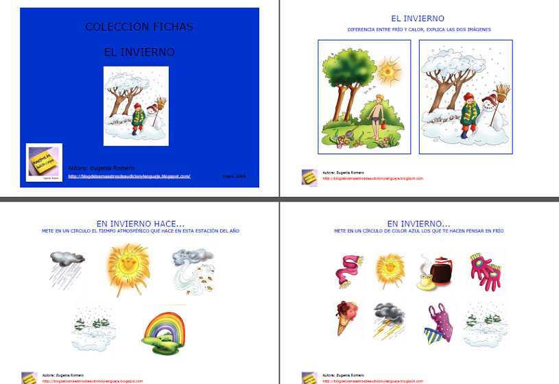 RECOPILACIÓN ACTIVIDADES PARA TRABAJAR LA UD EL INVIERNO | Maestros de ...