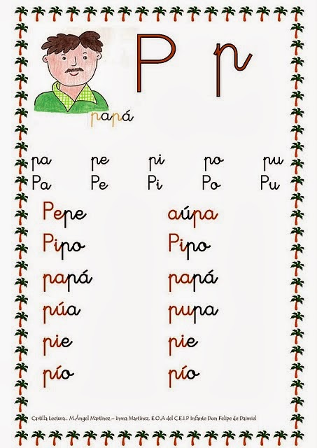 Practicando la lectoescritura de la letra p - Imagui