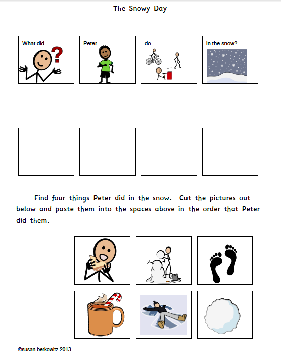 What’s the Order of a Snowy Day? Sequencing with Susan Berkowitz, slp ...