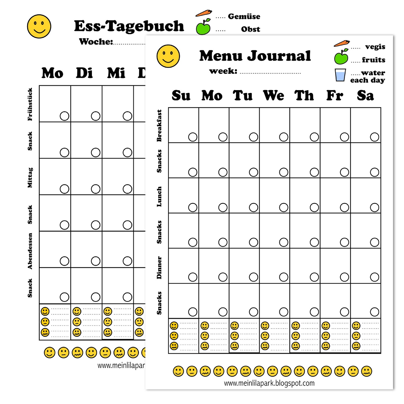 Free Printable Menu Journal Ausdruckbares Di t Tagebuch Freebie free-printable-menu-journal-ausdruckbares-di-t-tagebuch-freebie