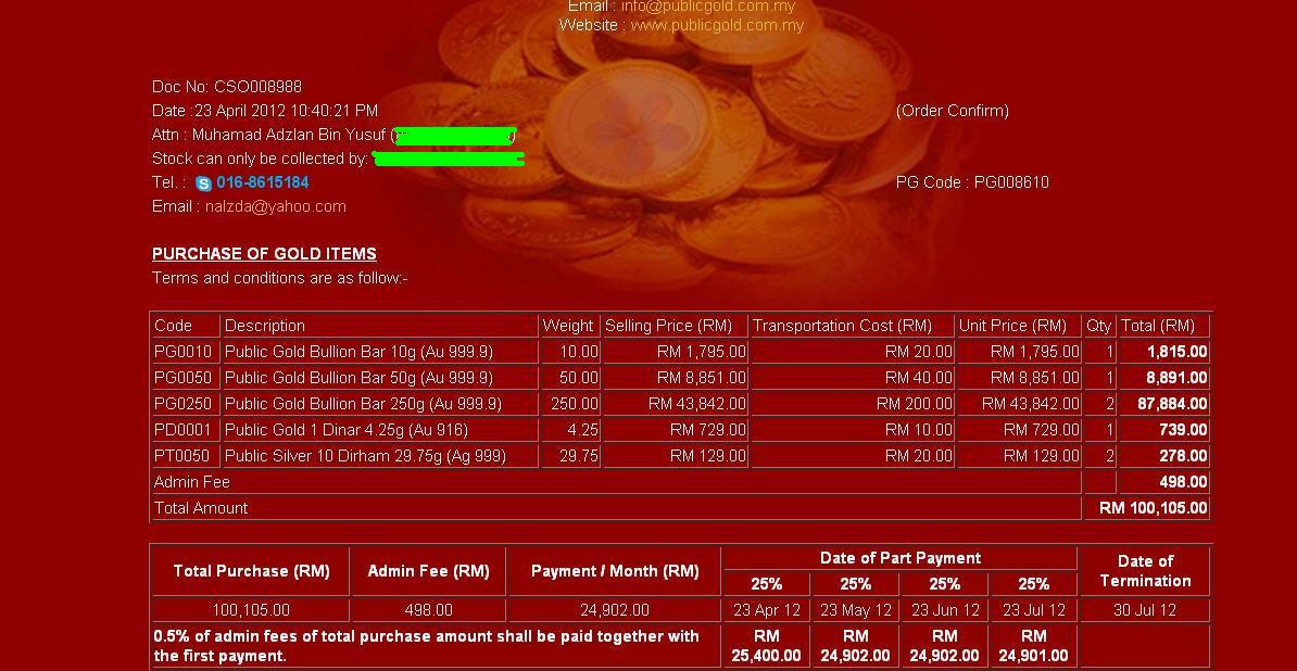 KerajaanEmas.Com: Menjadi Dealer Public Gold Menggunakan Kaedah Easy Payment Purchase (EPP)